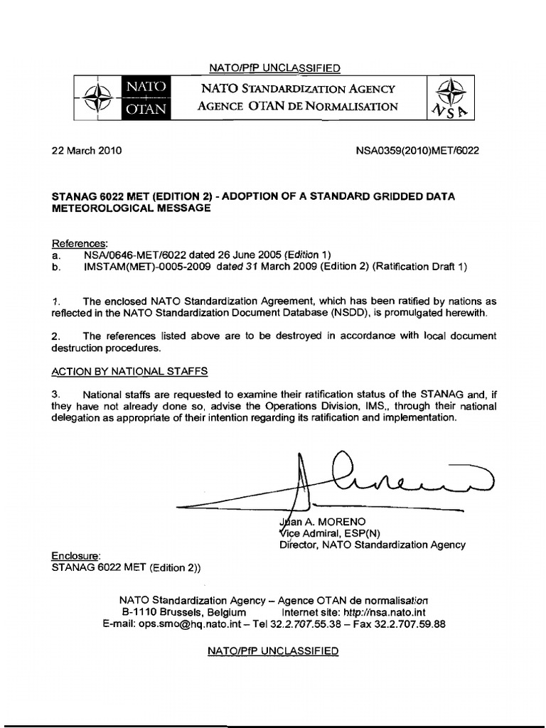 Stanag 6022 2010 | PDF