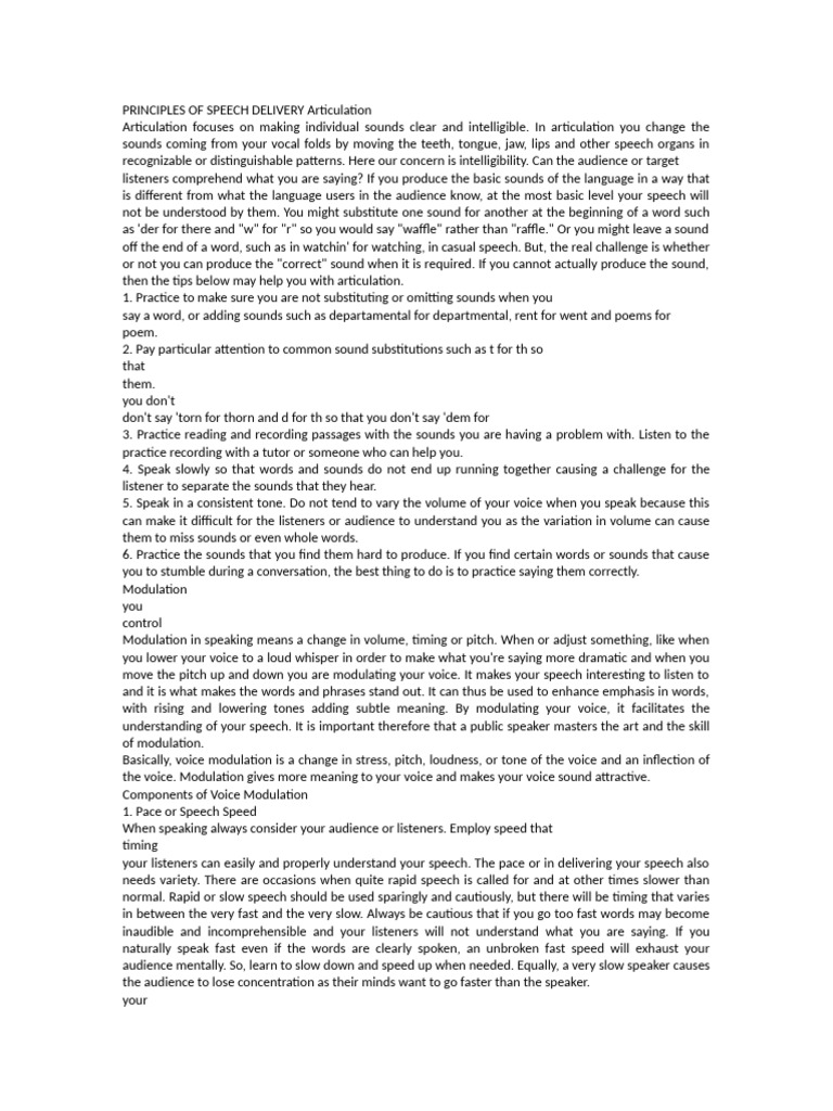 Types of Speeches 4 | PDF