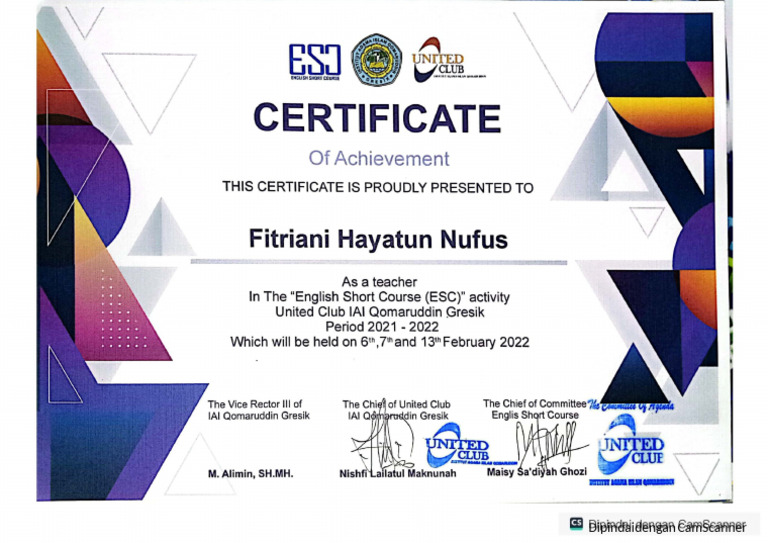 Camscanner Dengan Dipindai | PDF