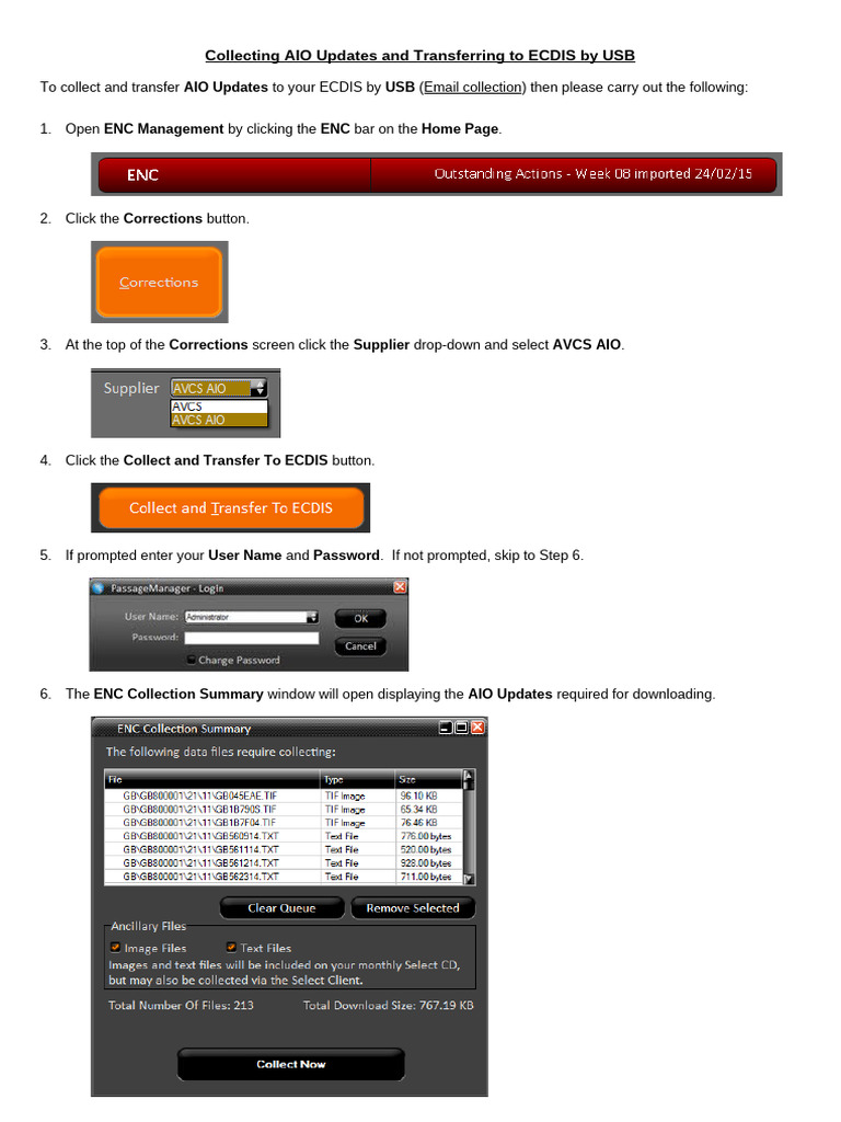 5b. Collecting AIO Updates Andtransferring To ECDIS by USB | PDF