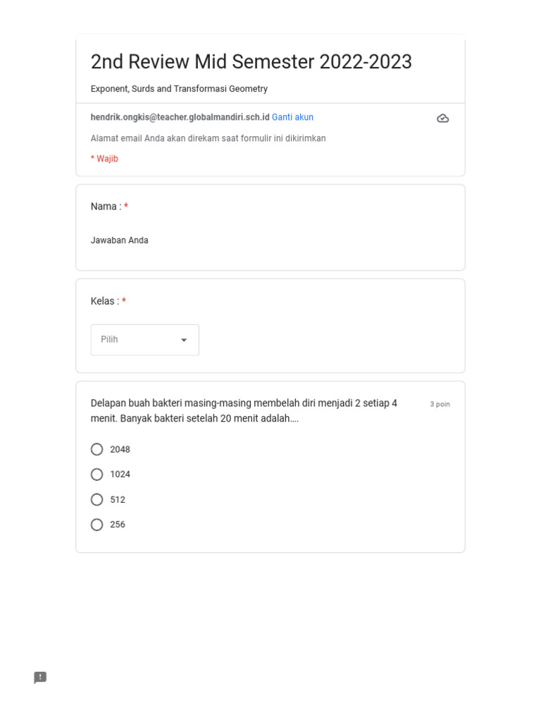 2nd Review Mid Semester 2022-2023 Part 1 | PDF