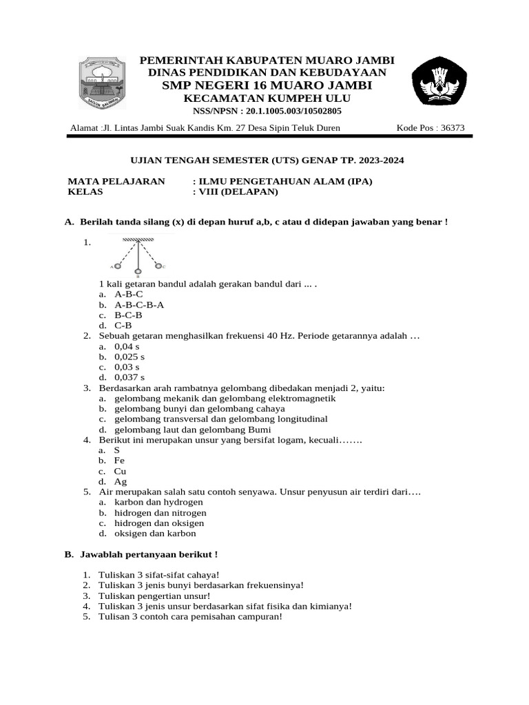 Mid Ipa Kelas 8 | PDF