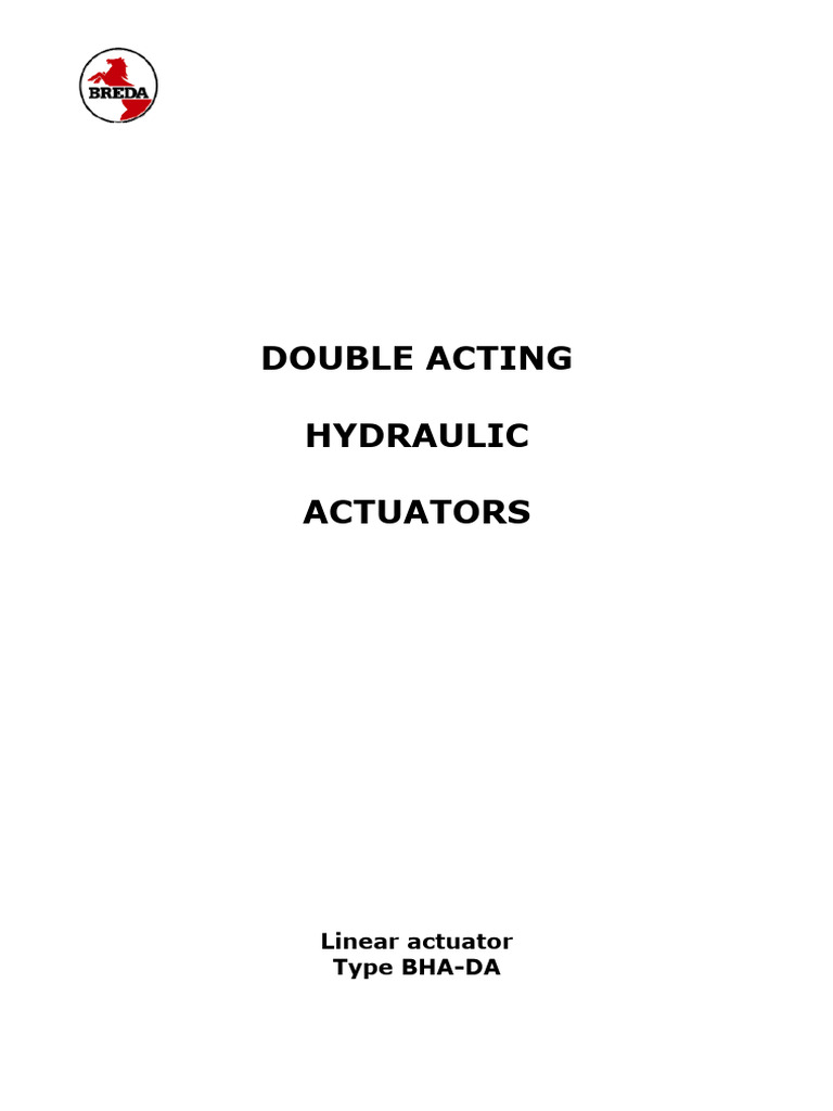 Breda Double Acting Hydraulic Actuator | PDF