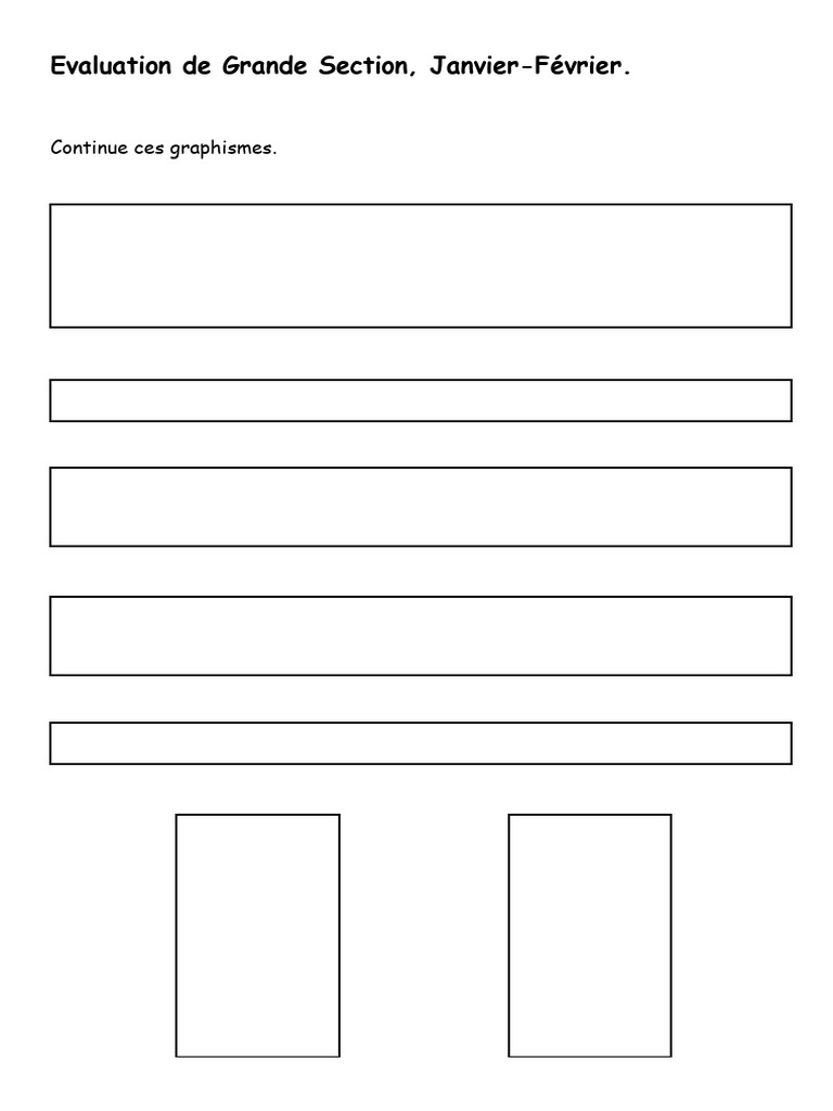 Evaluation de Grande Section Graphisme | PDF
