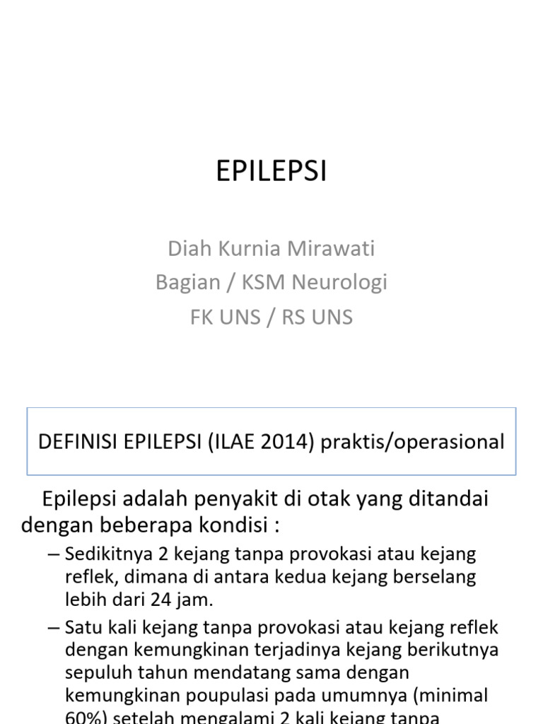EPILEPSI KULIAH UNS-dr. Diah | PDF