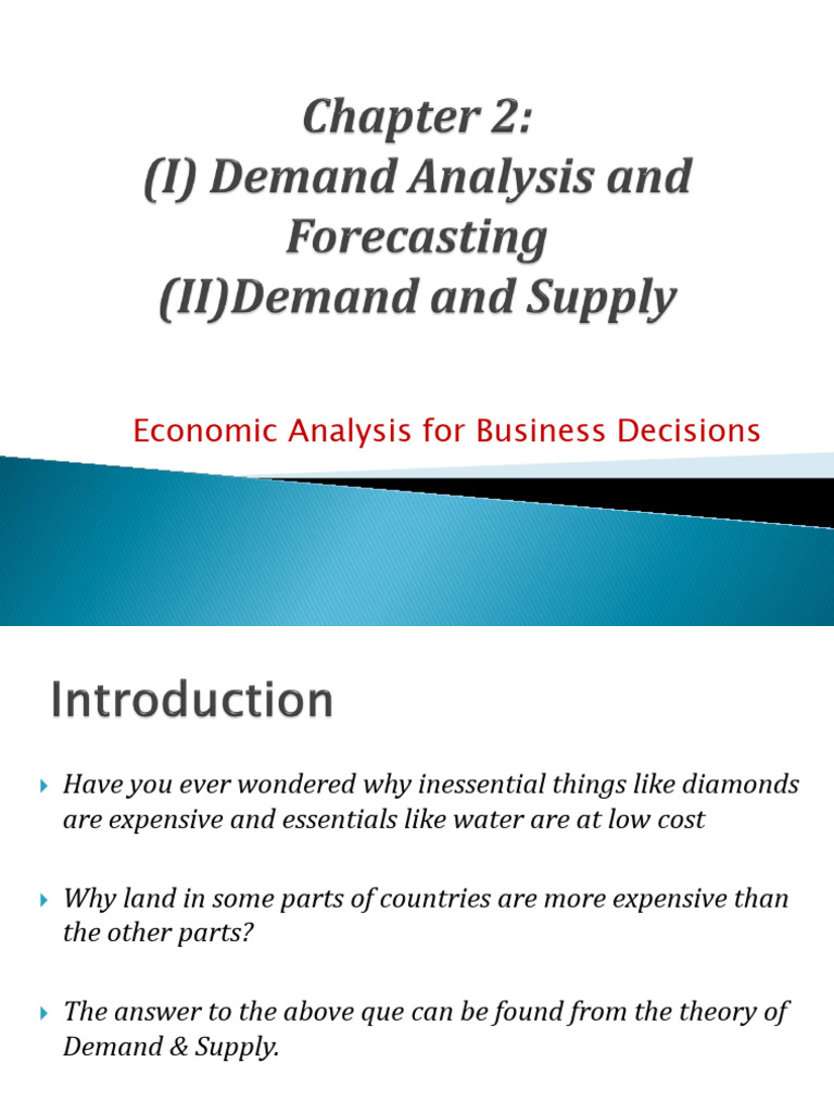 Chapter Two - Economic Analysis For Business Decision | PDF