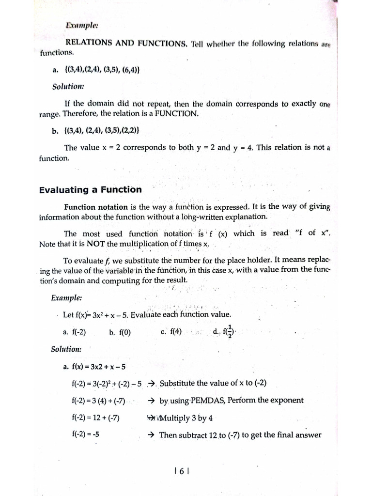 Evaluating Function Pdf