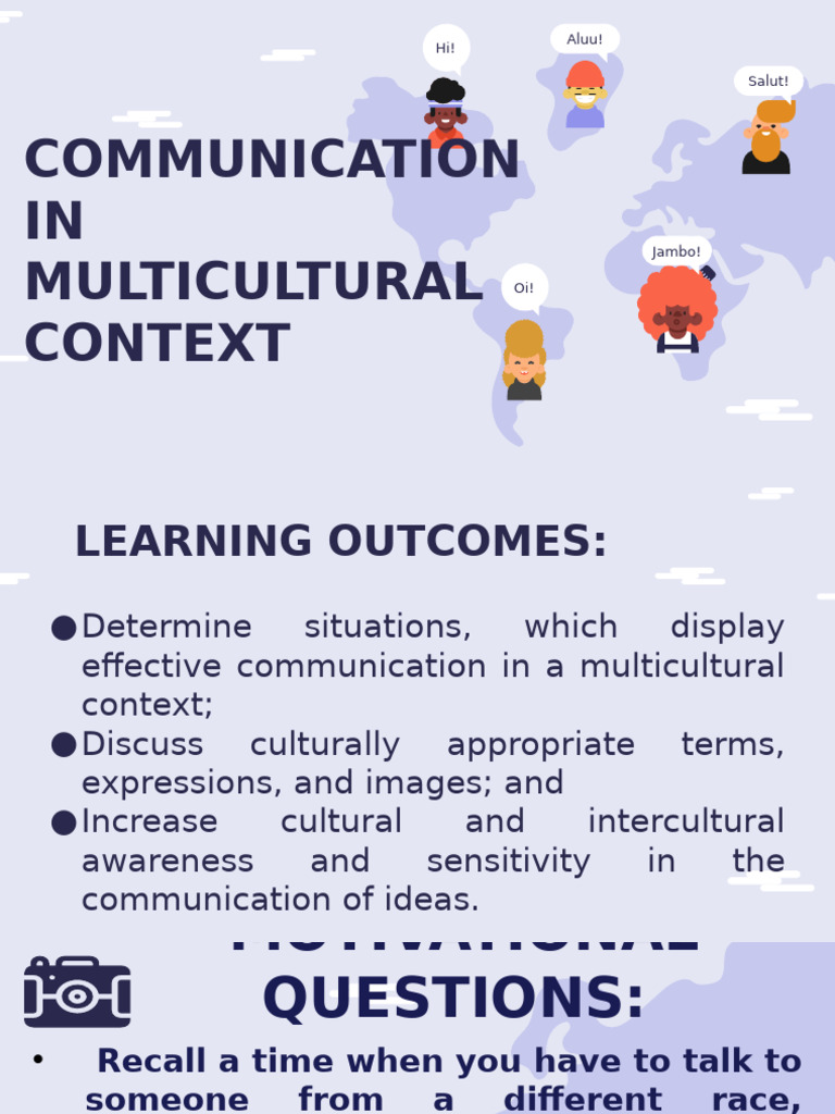 GE6 Module 1 Topic 3 Communication in Multicultural Context | PDF