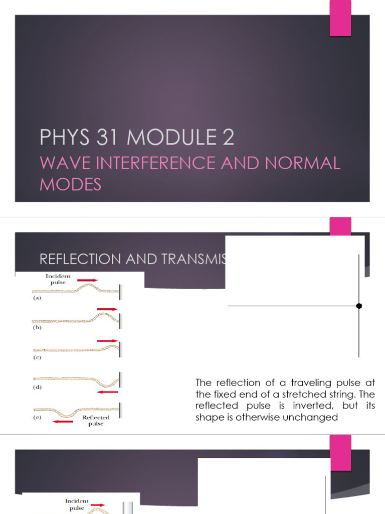 PHYS-31-MODULE-2 - WAVE INTERFERENCE AND MODEL | PDF