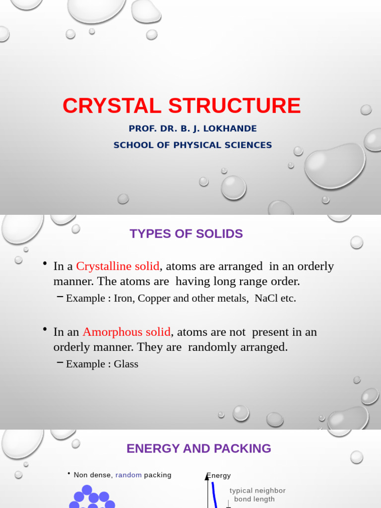 5.1 Crystal Structure | PDF | Crystal Structure | Crystal
