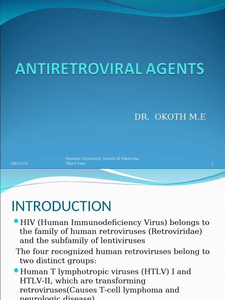 Antiretroviral Agents | PDF