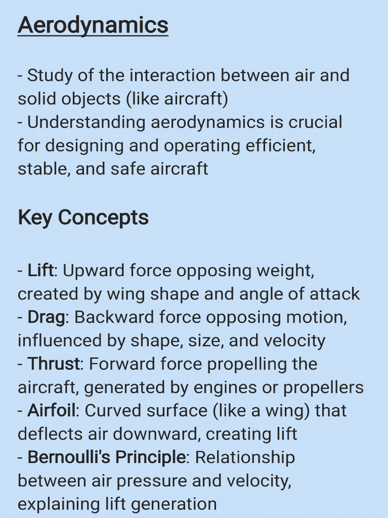 Topic 1 Aerodynamics 240805 152924 Pdf
