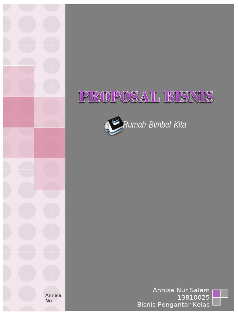 Contoh Proposal Bisnis Jasa Bimbel Online | PDF