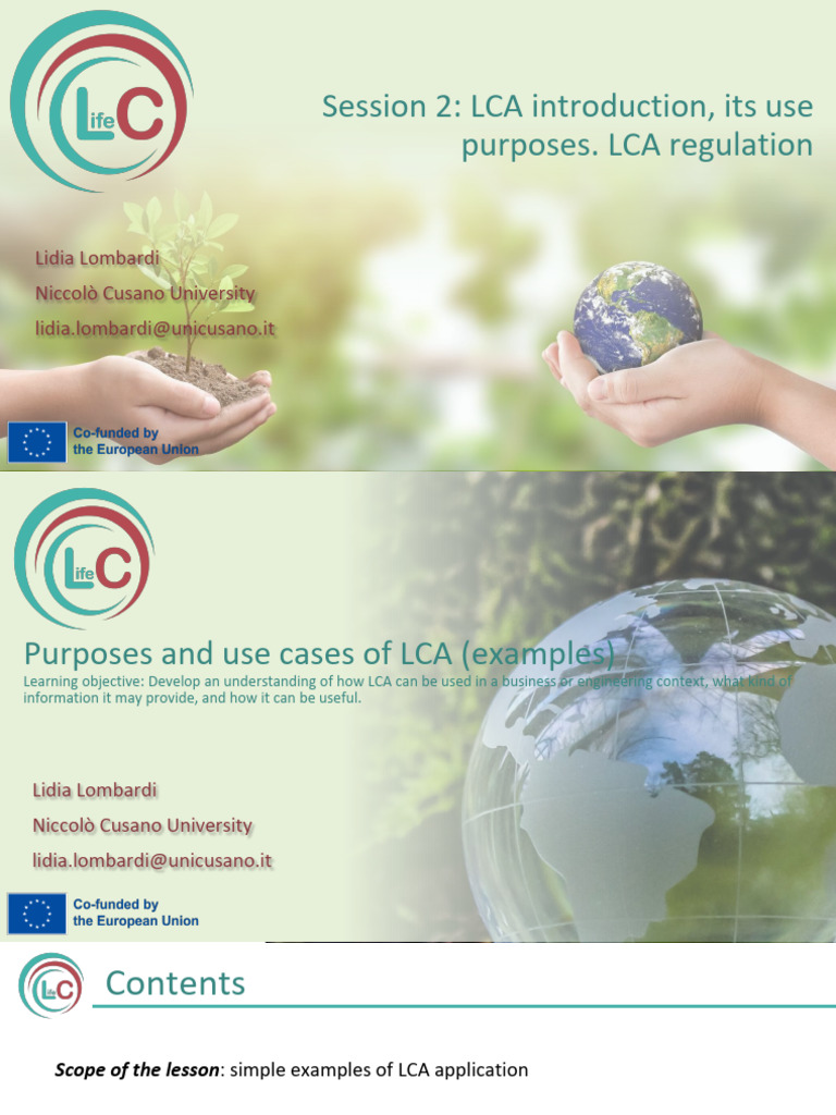 M1 - S2 - Item - 4 - Purposes and Use Cases of LCA (Examples) | PDF