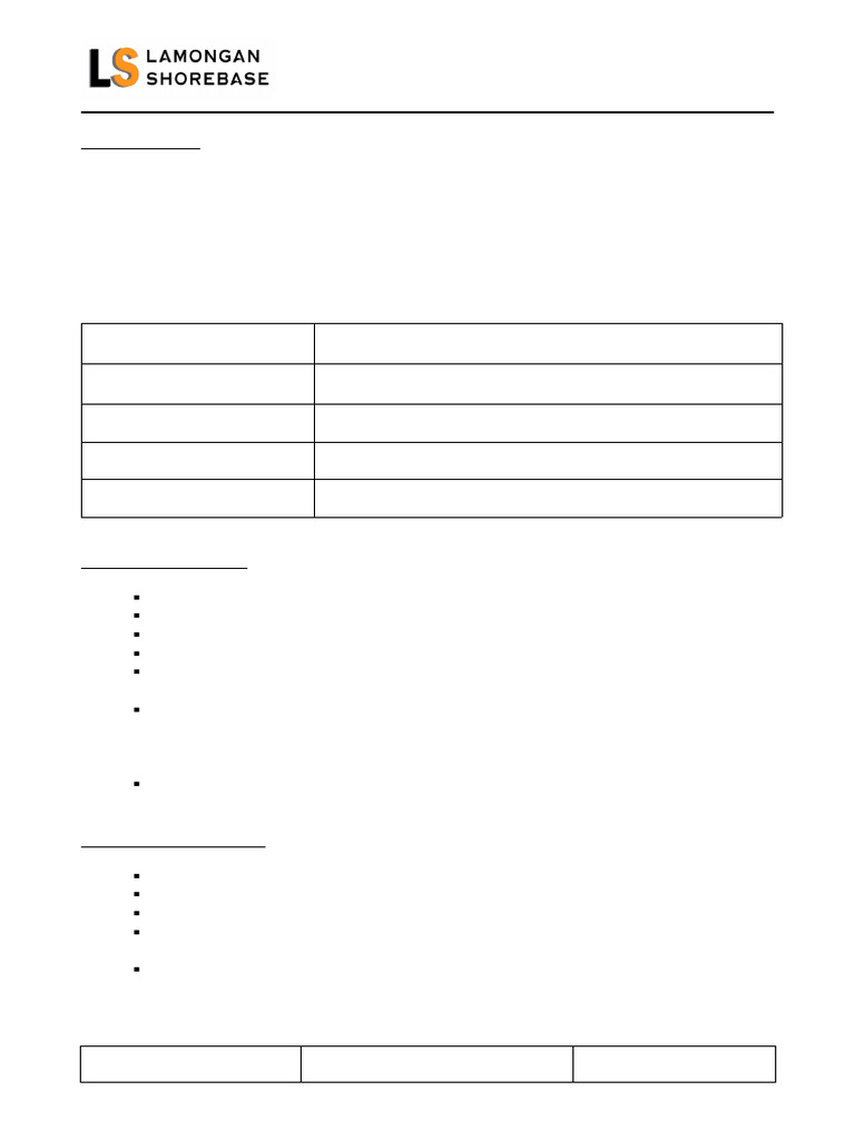 Lamongan Shorebase - Port Information | PDF