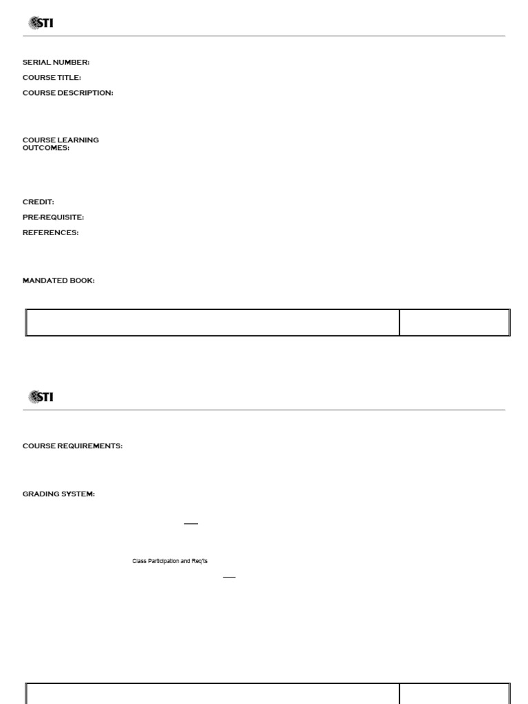 E0009 Syllabus and Course Outline (Entrep in Tourism & Hospitality) | PDF