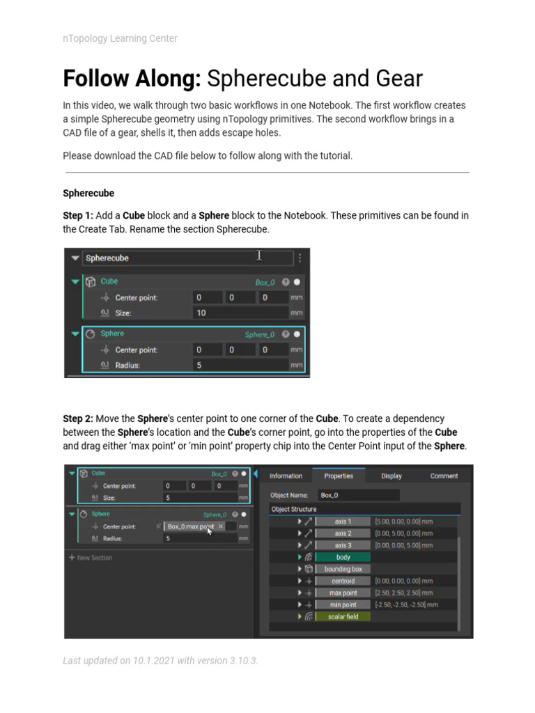 Follow Along - Spherecube and Gear | PDF