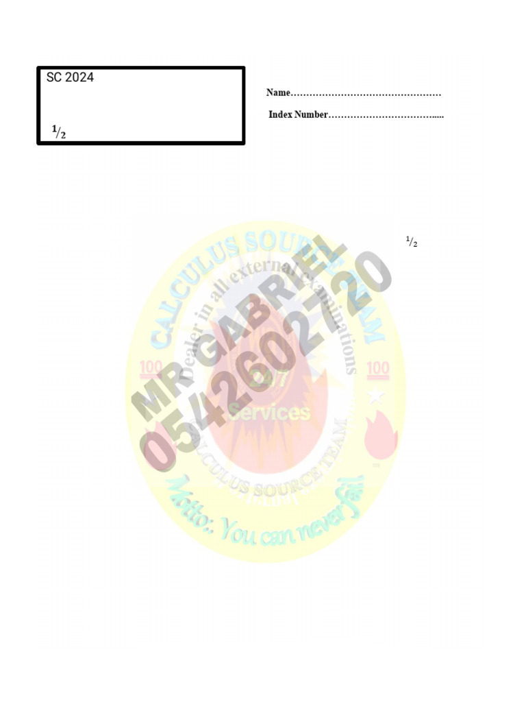 Wassce 2024 Integrated Science Trials | PDF
