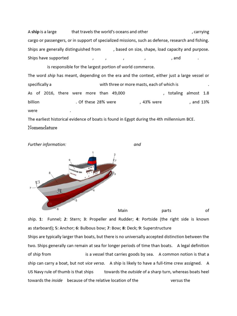 A Ship | PDF | Ships | Water Transport