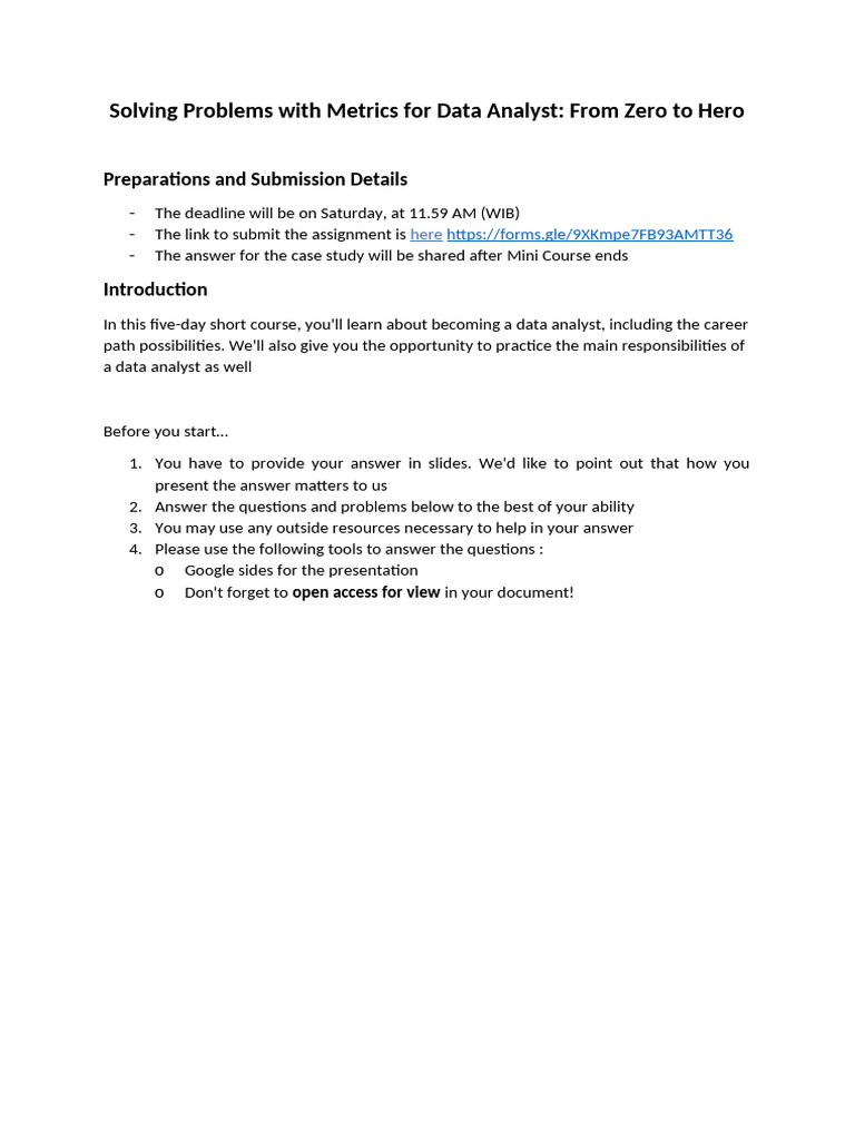 Case Study DAMC RevoU | PDF