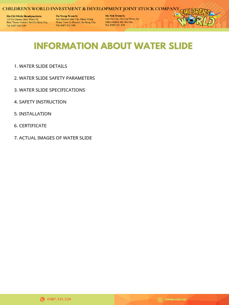 CSW - Water Slide | PDF