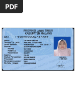 Contoh KTP Depan Belakang | PDF