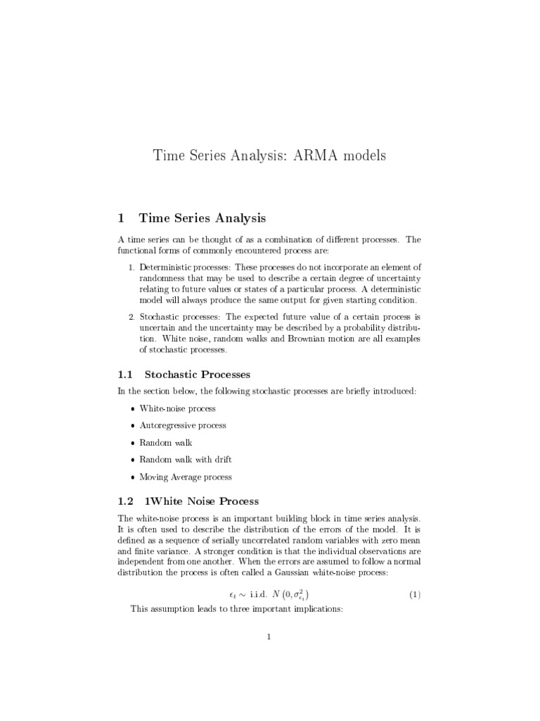 Chapter 3 Time Series (ARMA) | PDF