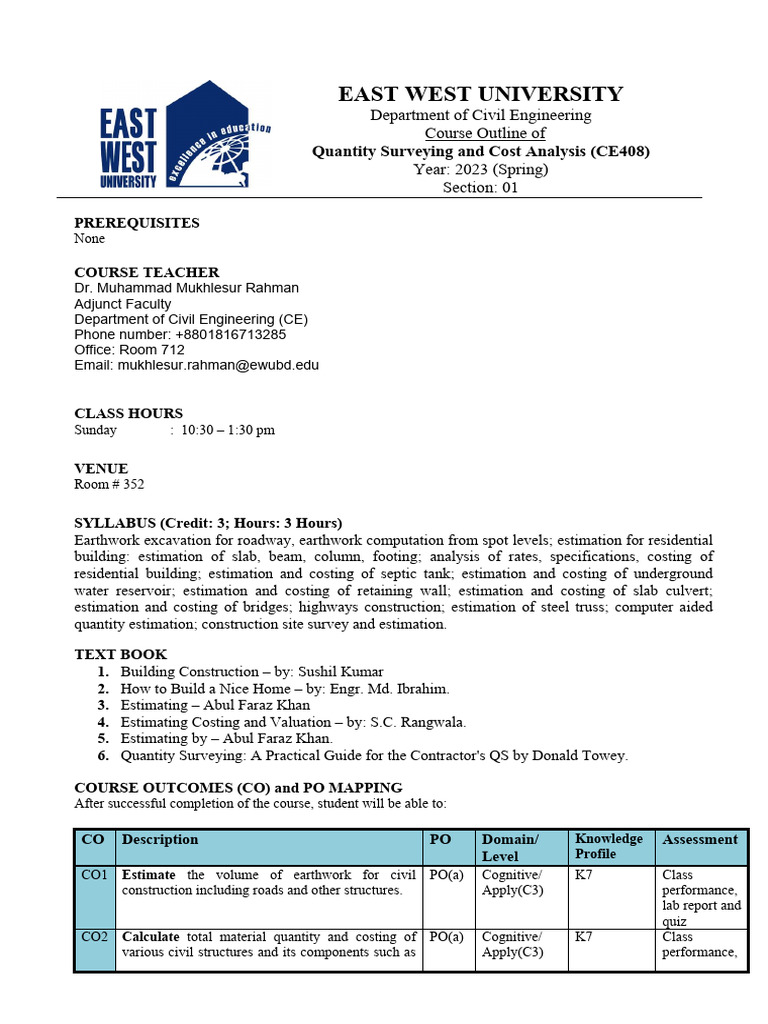 Course Outline | PDF