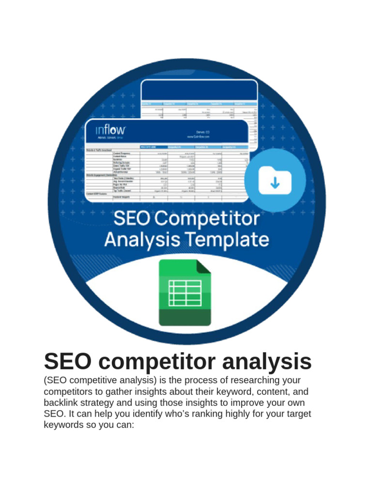 SEO Competitor Analysis | PDF | Search Engine Optimization | Career ...