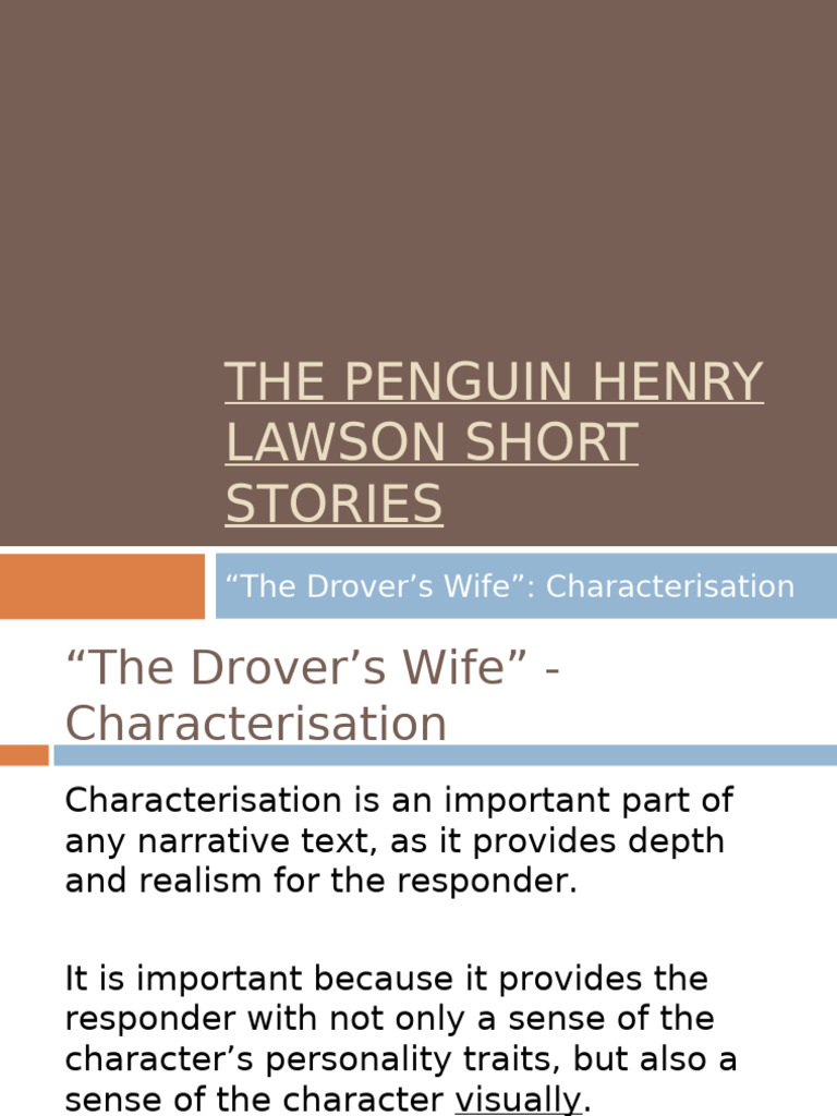 2 - The Drover's Wife - Characterisation | PDF