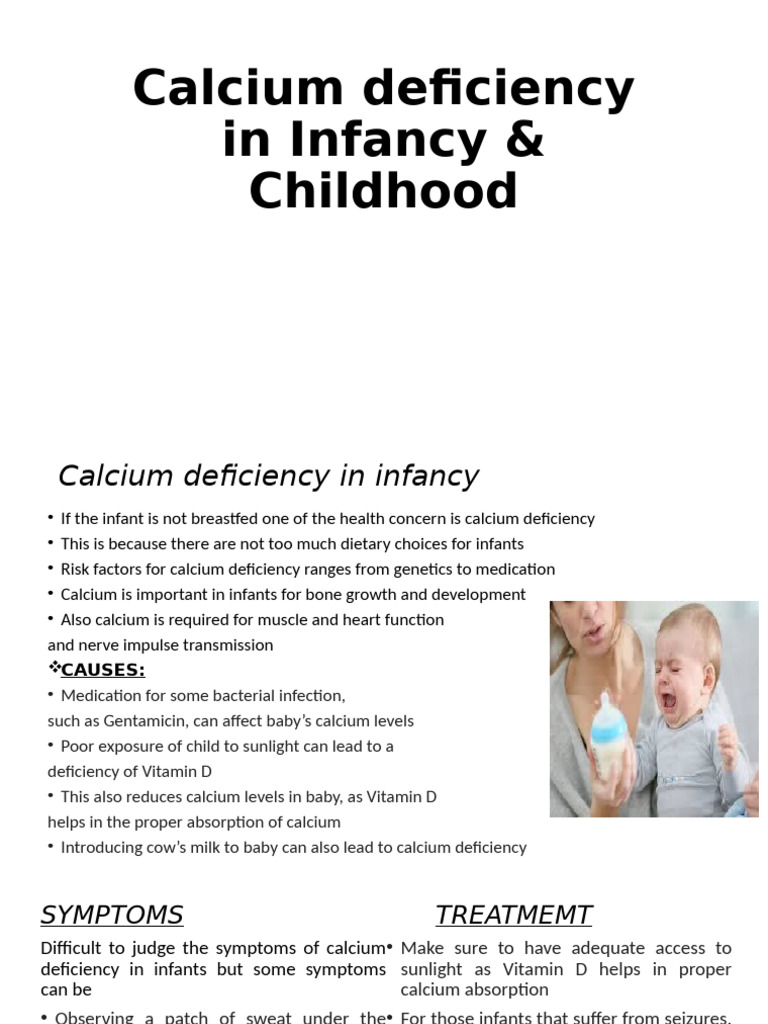 Calcium Deficiency in Infancy & Childhood | PDF