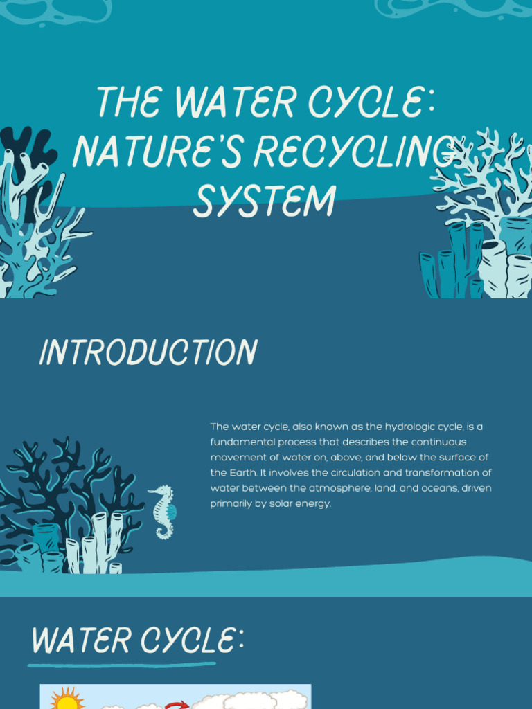 The Water Cycle Natures Recycling System | PDF