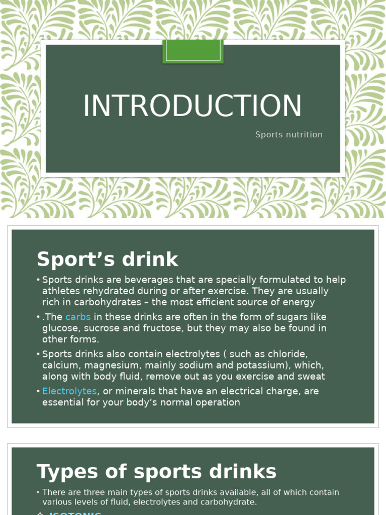 Introduction (Sports Nutrition) | PDF