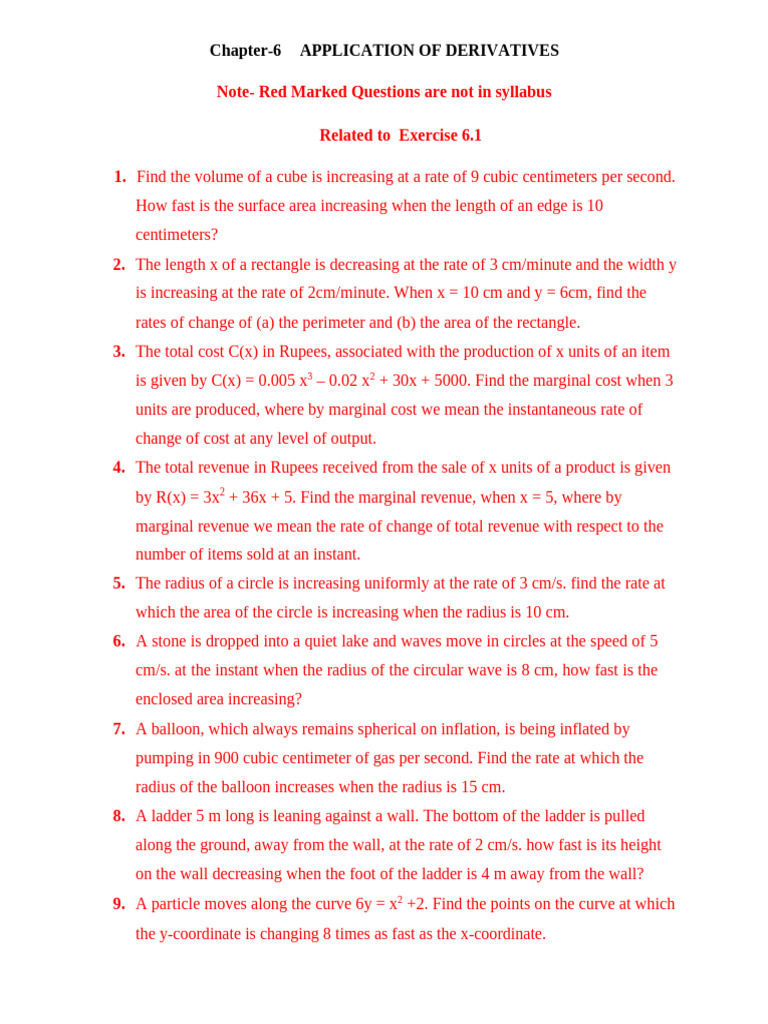 Application of Der | PDF