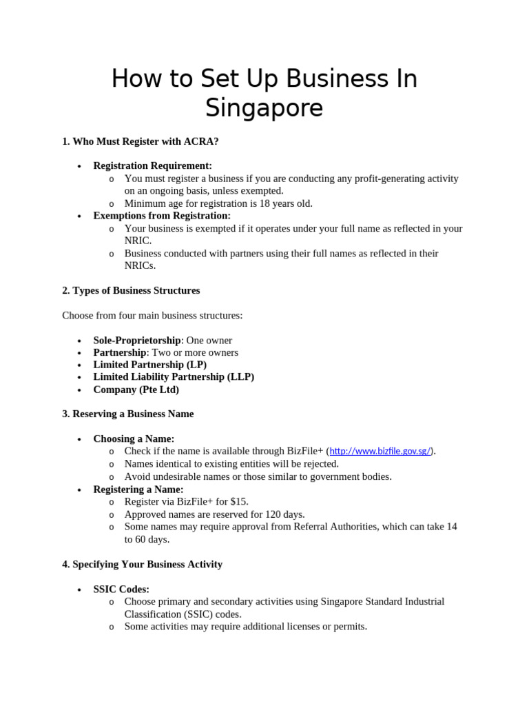 Start Business Singapore | PDF Start Business Singapore | PDF