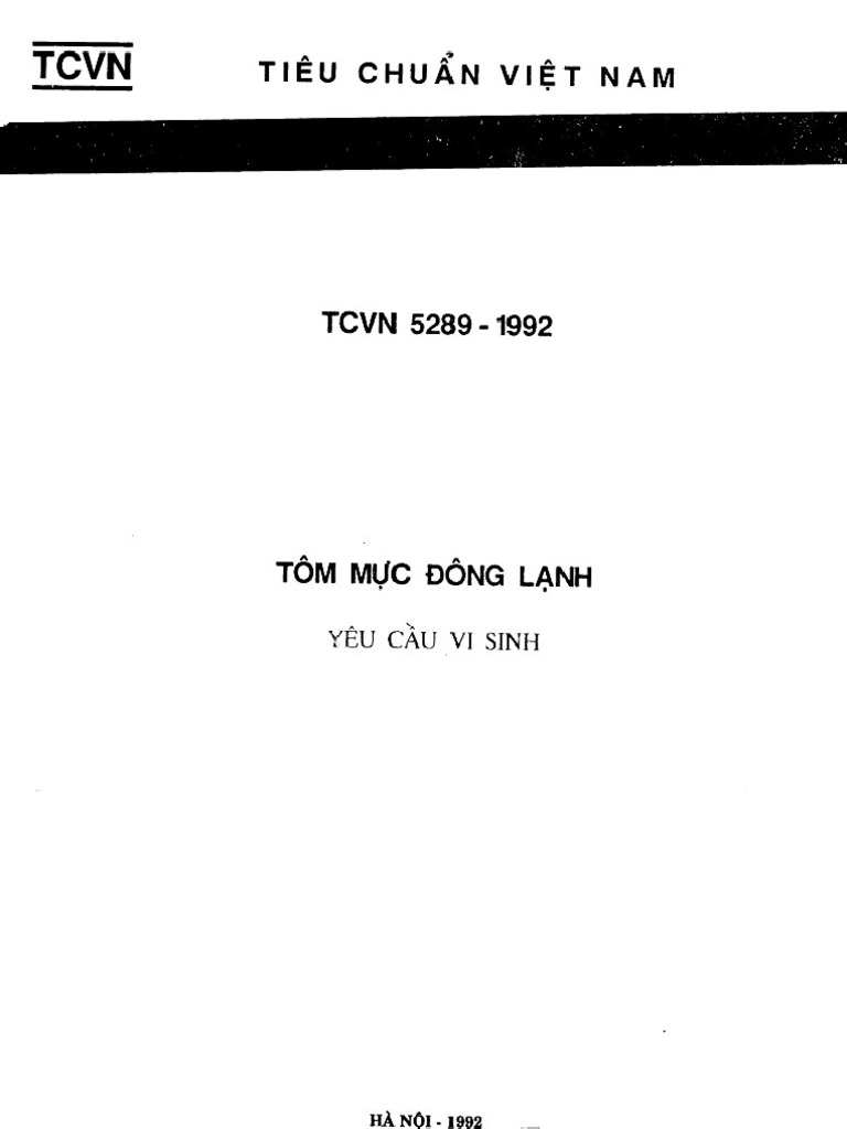 TCVN 5289 - 1992 - Vi Sinh - Tôm M C Đông L NH | PDF