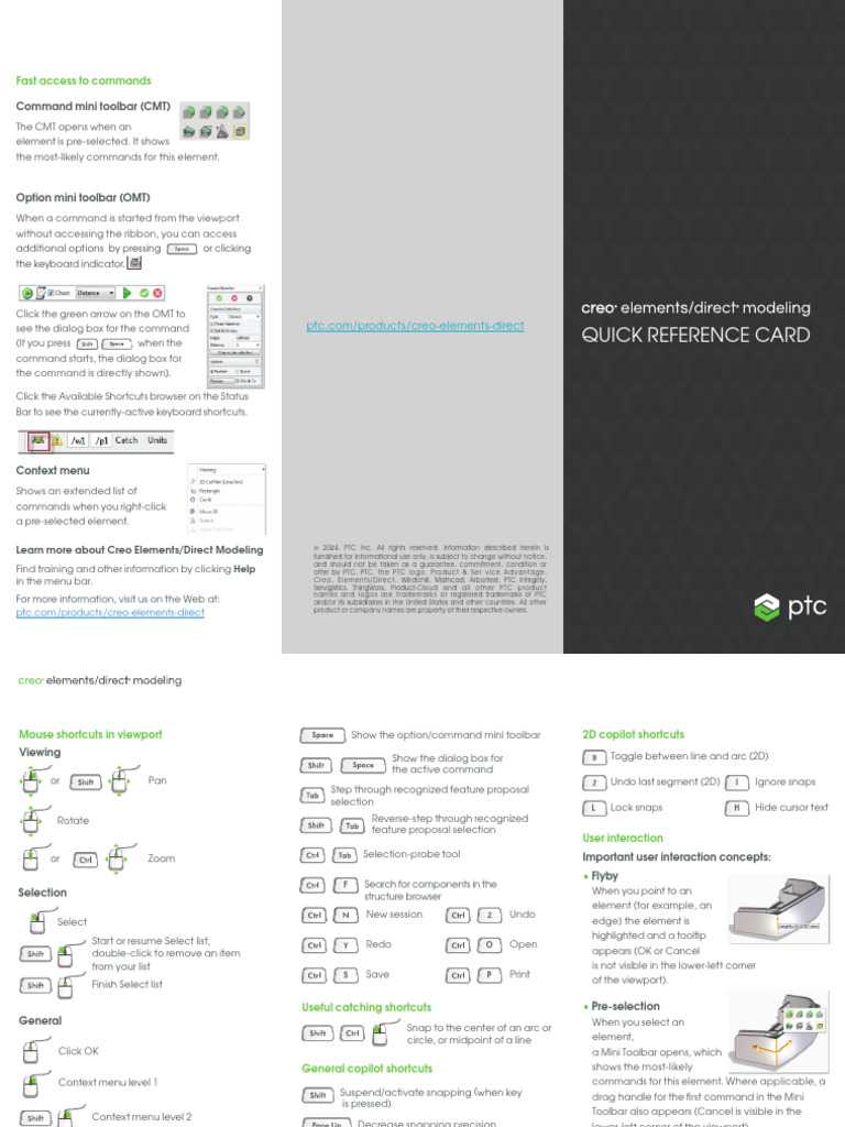 Creo Elements/Direct Command Shortcuts | PDF | Software | System Software