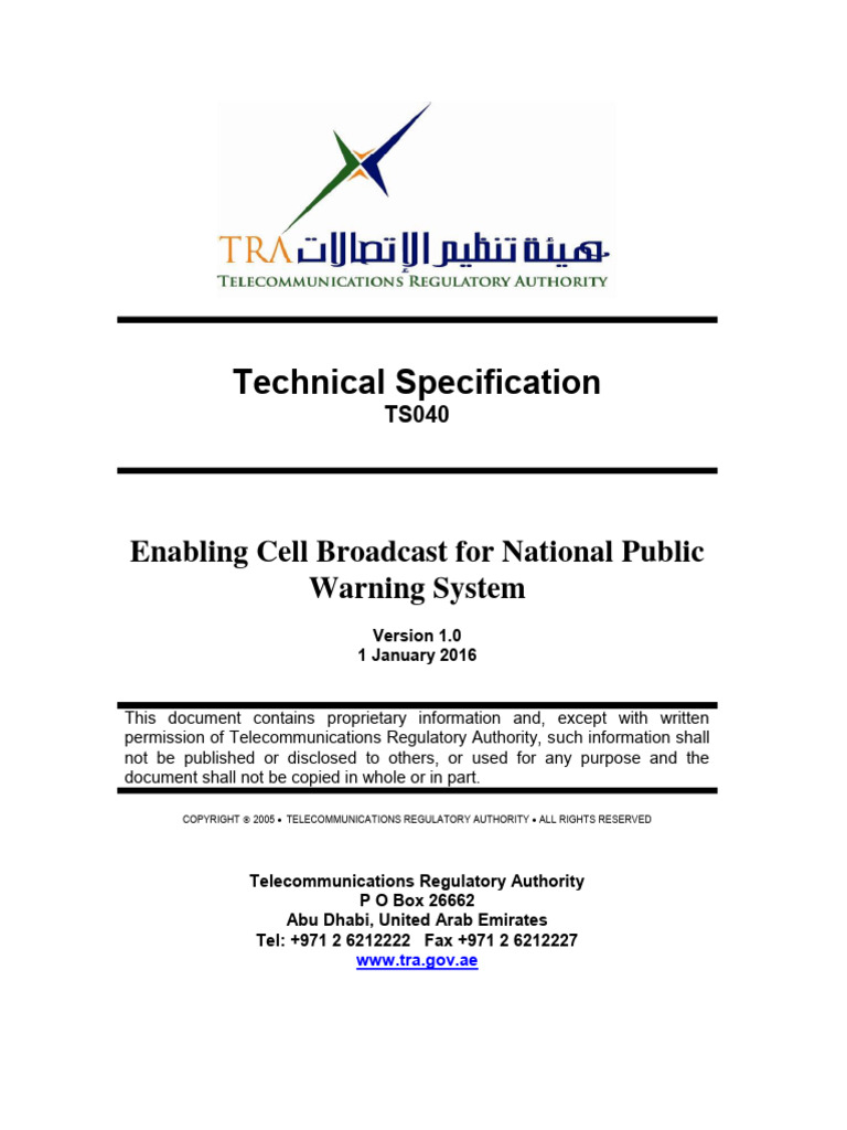 Technical Specification TS 040 | PDF