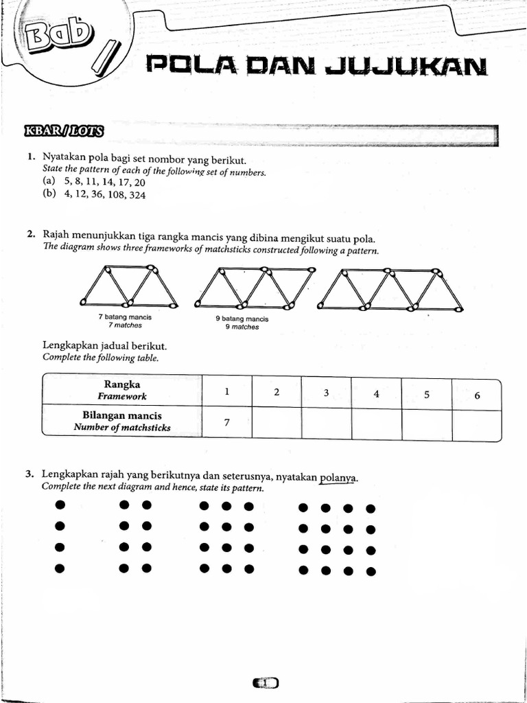 (PA) Chapter 1 Patterns and Sequences | PDF