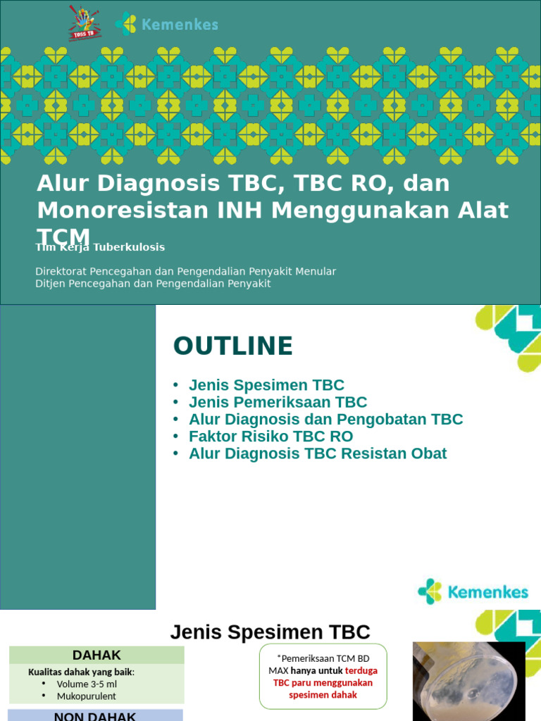 Alur Diagnosis TBC Menggunakan Alat TCM - 23 Apr 24 | PDF