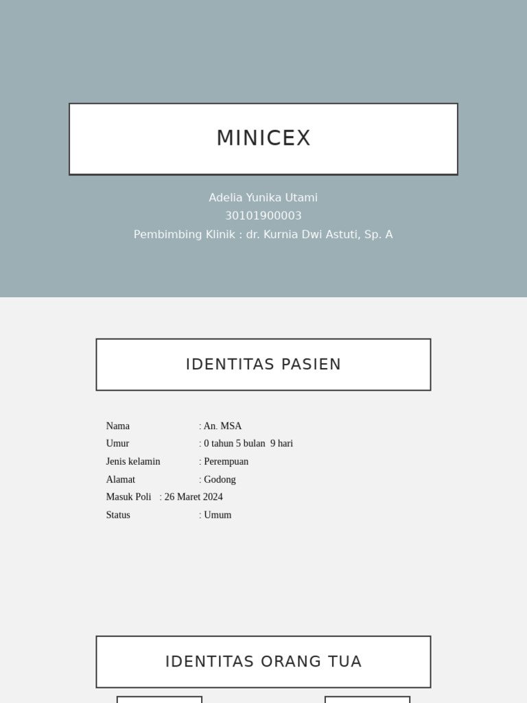 MINICEX | PDF