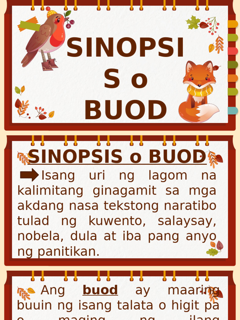4 - SINOPSIS o BUOD | PDF