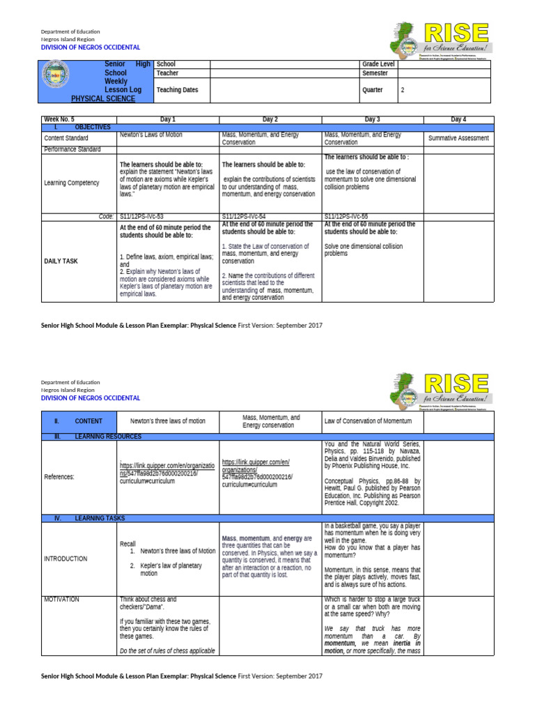 Physical Science Quarter 2 Week 5 | PDF