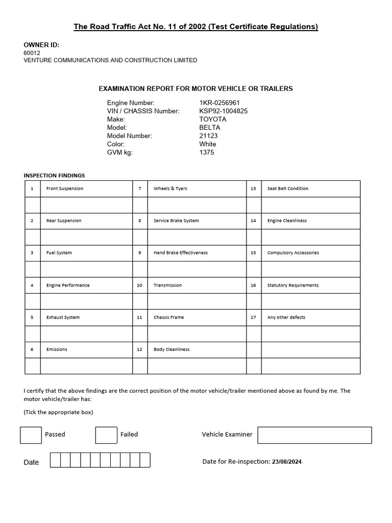 RTSA-2261474 8-2024 Certificate | PDF
