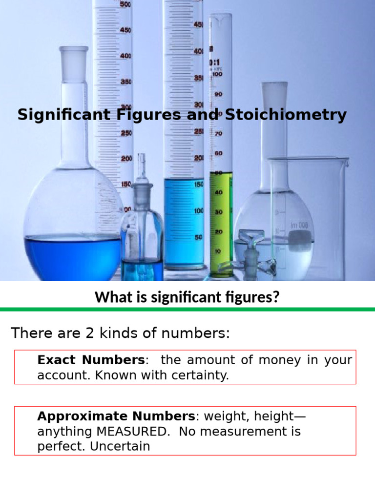 Chapter 3 Significant Figures and Stoichiometry | PDF
