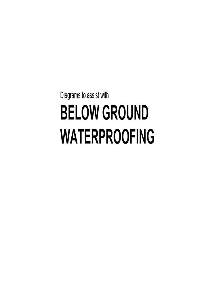 Below Ground Waterproofing Diagrams | PDF | Wall | Foundation (Engineering)