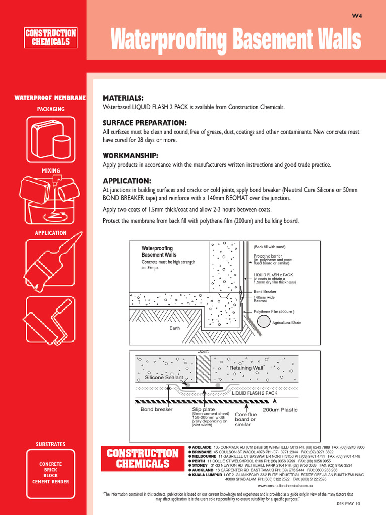 Info Waterproofing Basement Walls | PDF
