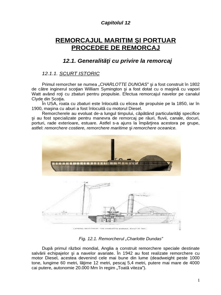 Capitolul 12 - Remorcajul Maritim Si Portuar | PDF