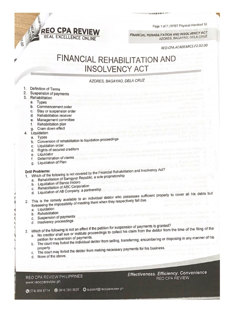 Page 1 of 7 RFBT Physical Handout 12 | PDF