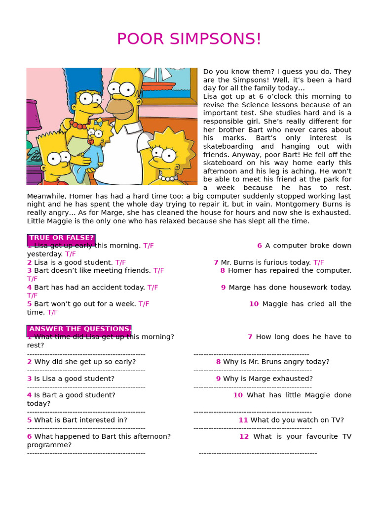 Reading Poor Simpsons - 153549 | PDF